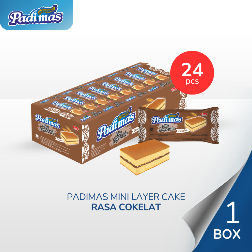 Jual Padimas Mini Layer Cake Chocolate 9g - Box isi 24pcs | Shopee ...