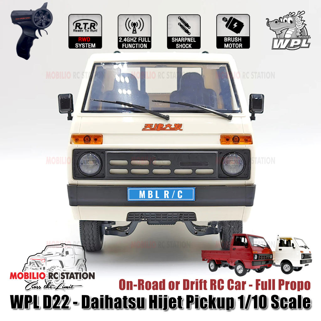 Jual WPL D22 - Daihatsu Hijet Pickup 1/10 Scale Full Propo 2.4GHz RC ...