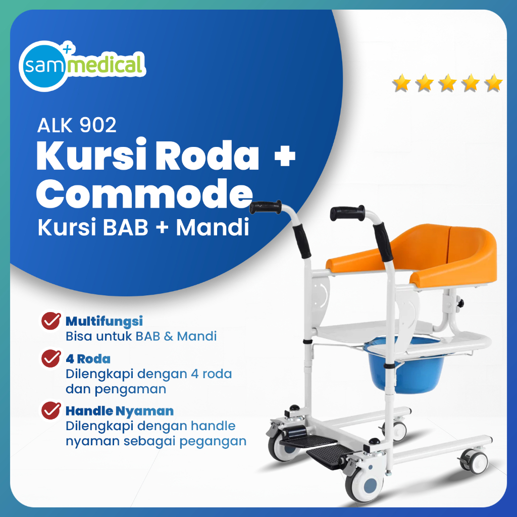 Jual Onemed Kursi Roda Transfer + Commode ALK 902 / One Care Chair ...