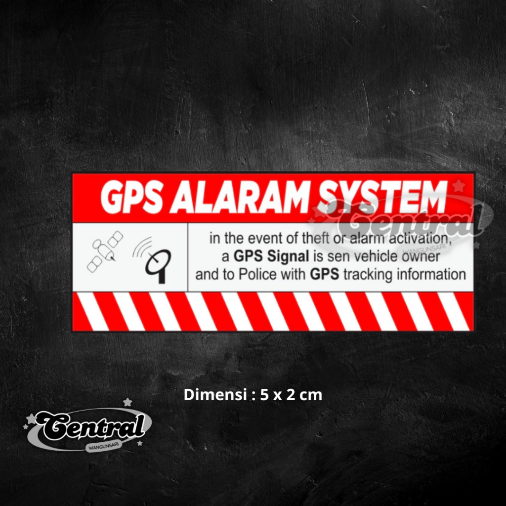 Jual STICKER GPS ALARAM SYSTEM Central GPS Alarm System | Shopee Indonesia