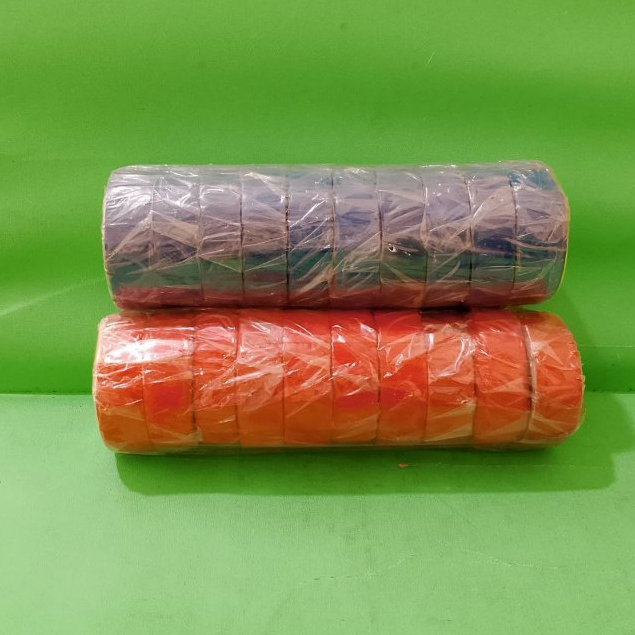 Jual Isolasi Listrik Warna Biru - Merah - Kuning Isi 10ROLL/SLOP ...