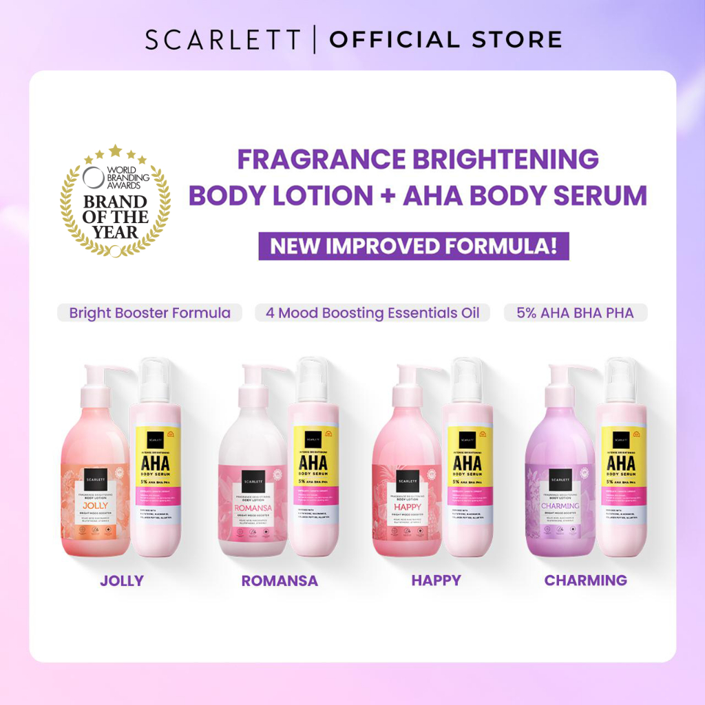 Jual Scarlett Whitening Bundle New! Fragrance Brightening Body Lotion ... Jual Scarlett Whitening Bundle New! Fragrance Brightening Body Lotion ...