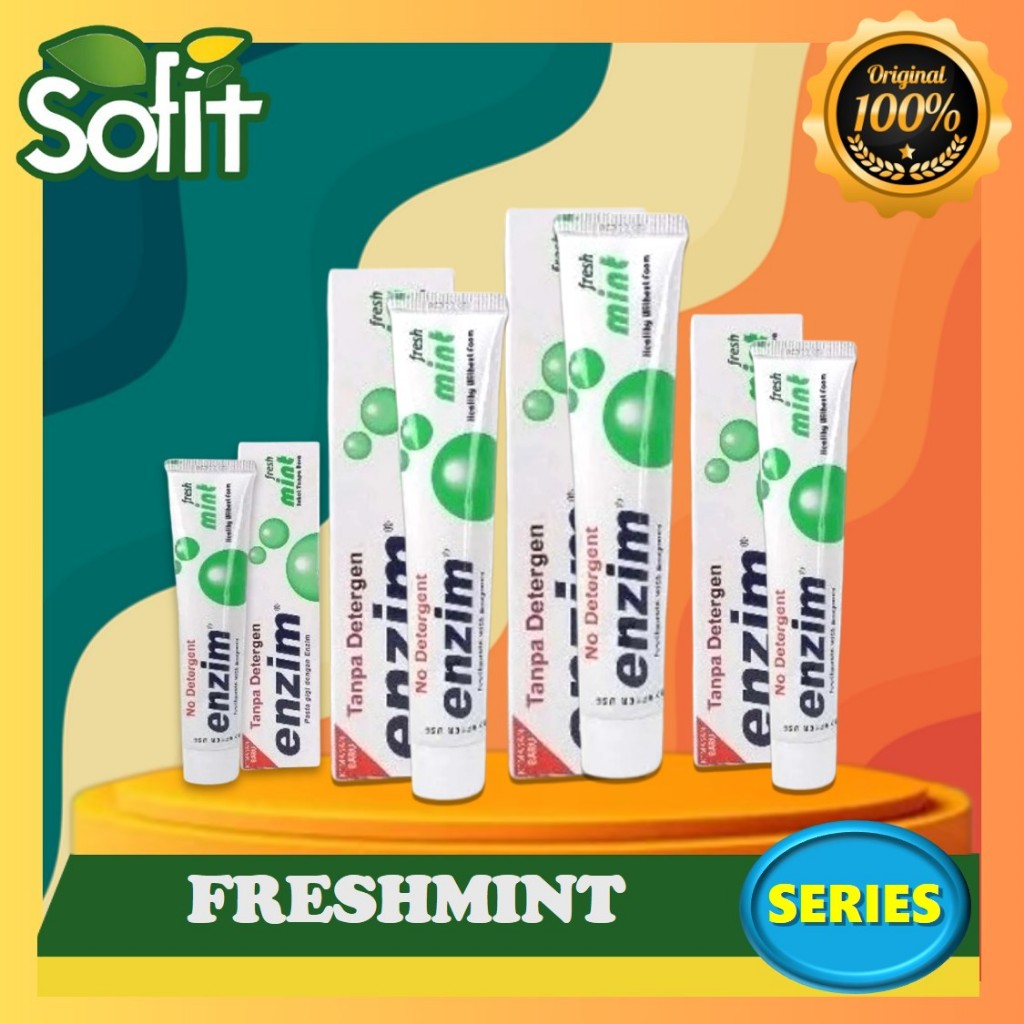 Jual Enzim Odol Fresh Mint 63gr, 124gr, 160gr - Toothpaste Pasta Gigi ...