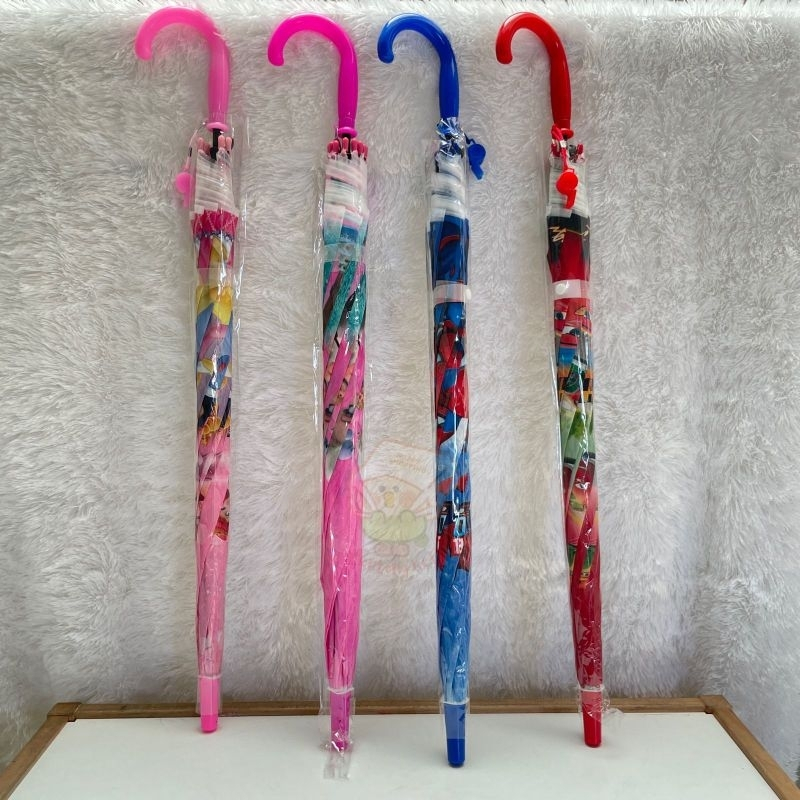 Jual PAYUNG ANAK KARAKTER BONUS PLUIT ANTI UV DAN TAHAN AIR FULL PRINT ...