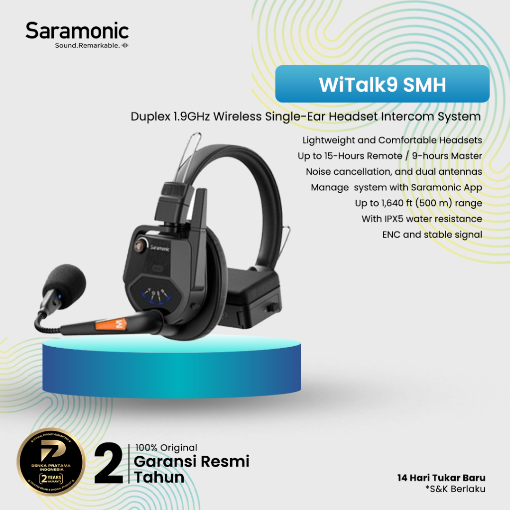 Jual Saramonic WiTalk9 SMH Master Headset Wireless Intercom System ...