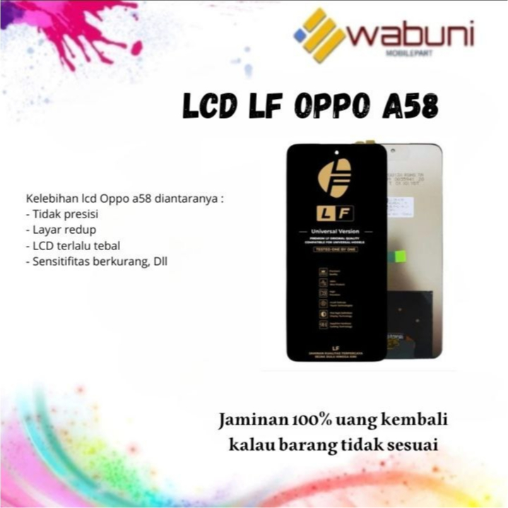 Jual Wabunimobilepart LCD LF Super Oppo A58 4G Fullset | Shopee Indonesia