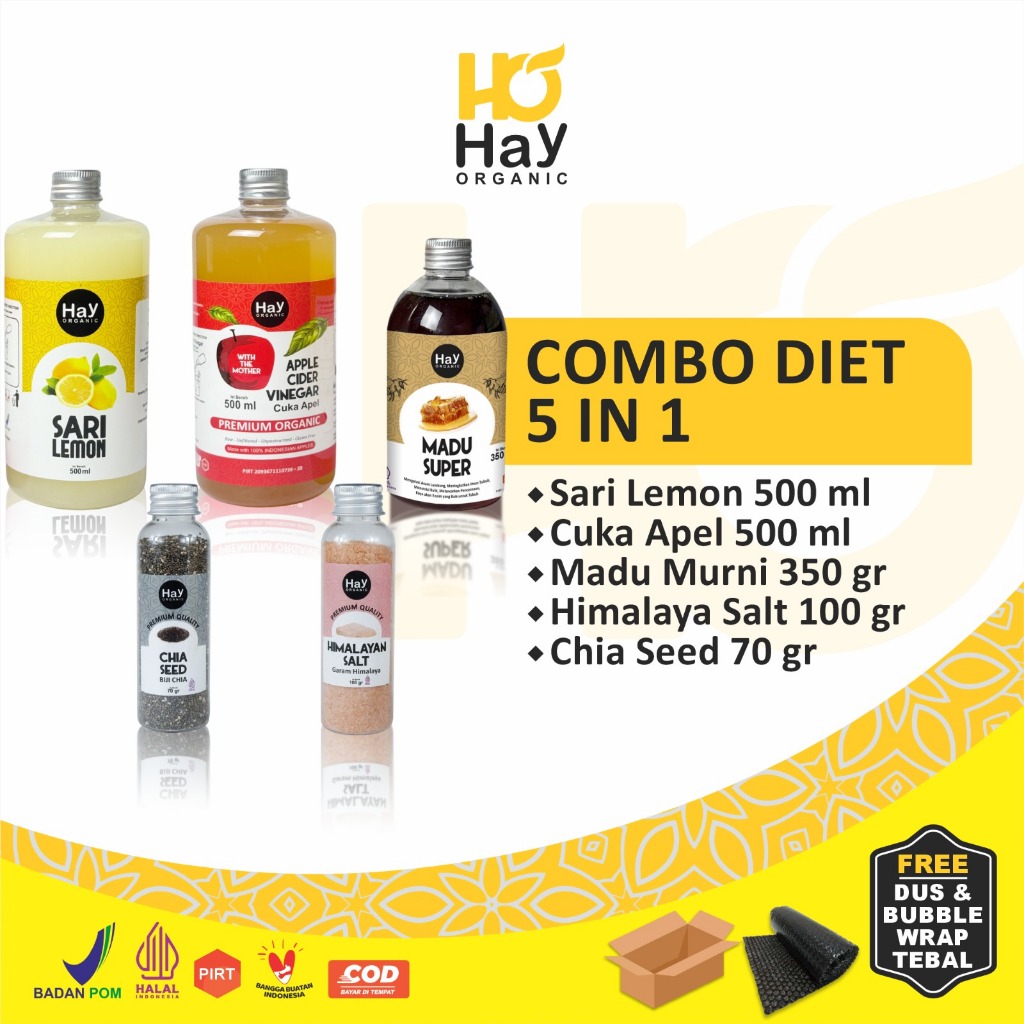 Jual HAY ORGANIC - Paket Combo Diet dan Detox 5in1 - Paket Bundling ...