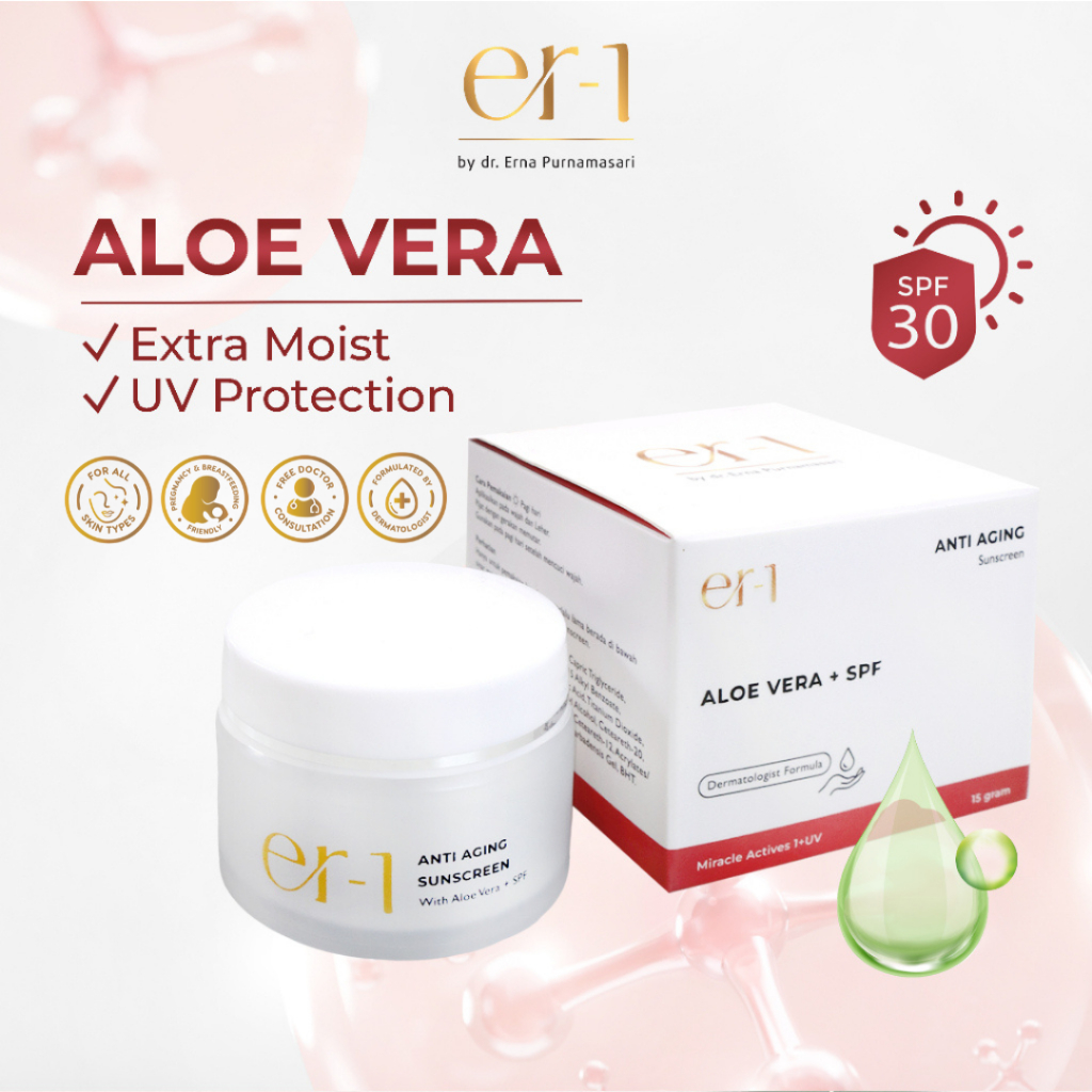 Jual er-1 by dr. Erna Anti Aging Sunscreen with Aloe Vera + SPF ...