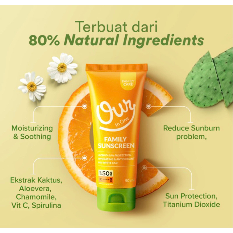 Jual our in one family sunscreen face and body | Shopee Indonesia