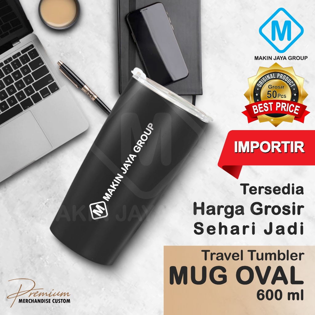 Jual CUSTOM GRAFIR MUG OVAL 600ml MJG8049 - Stainless Tumbler Coffee ...