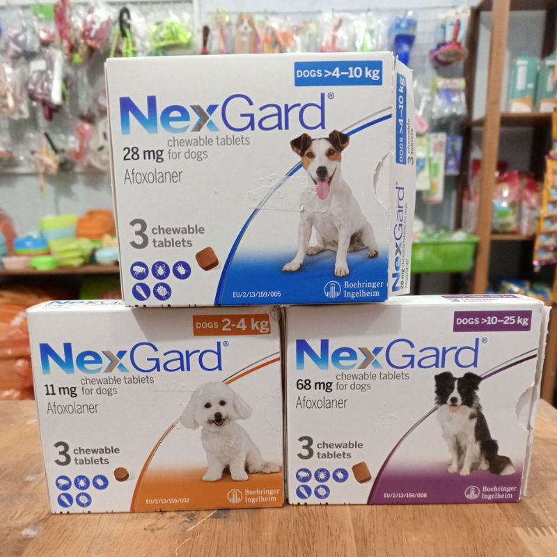 Jual Nexgard chewable tablets for dogs | Shopee Indonesia