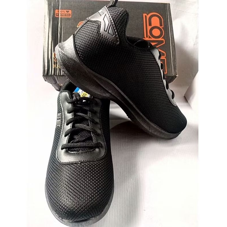 Jual sepatu hitam polos sepatu Comex sepatu hitam full sepatu sekolah ...