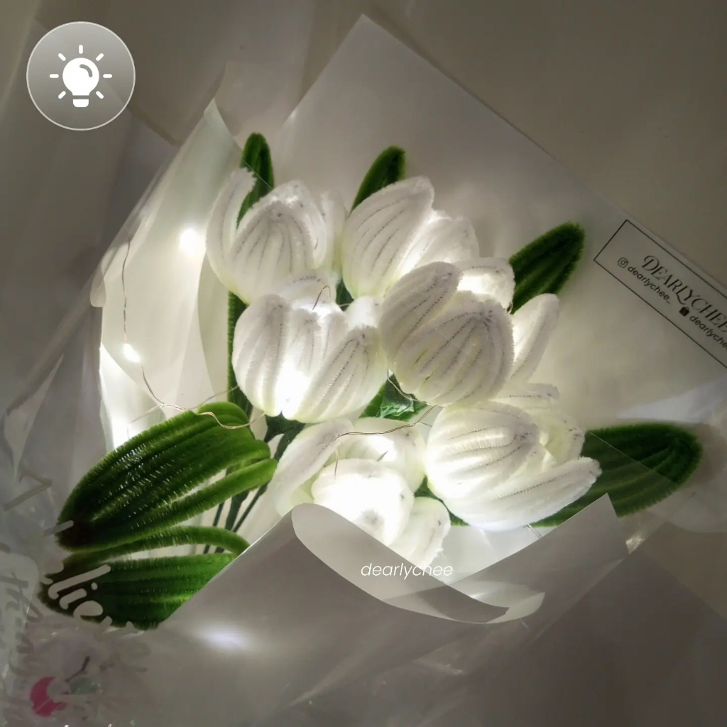 Jual Bouquet Bunga LED Kawat Bulu / Buket Kawat Bulu / Buket Bunga ...