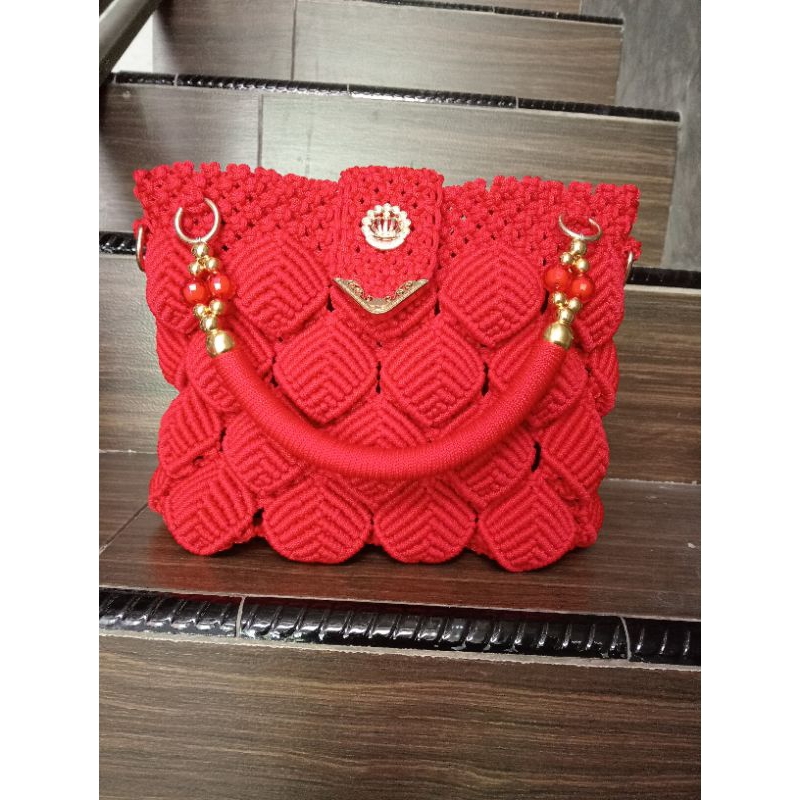 Jual Tas talikur motif daun melentik | Shopee Indonesia