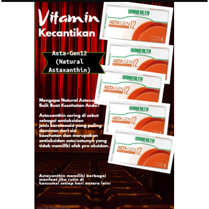 Jual 30 kapsul ASTAGEN 12 Natural Astaxanthin Astagen 30 kapsul Untuk ...