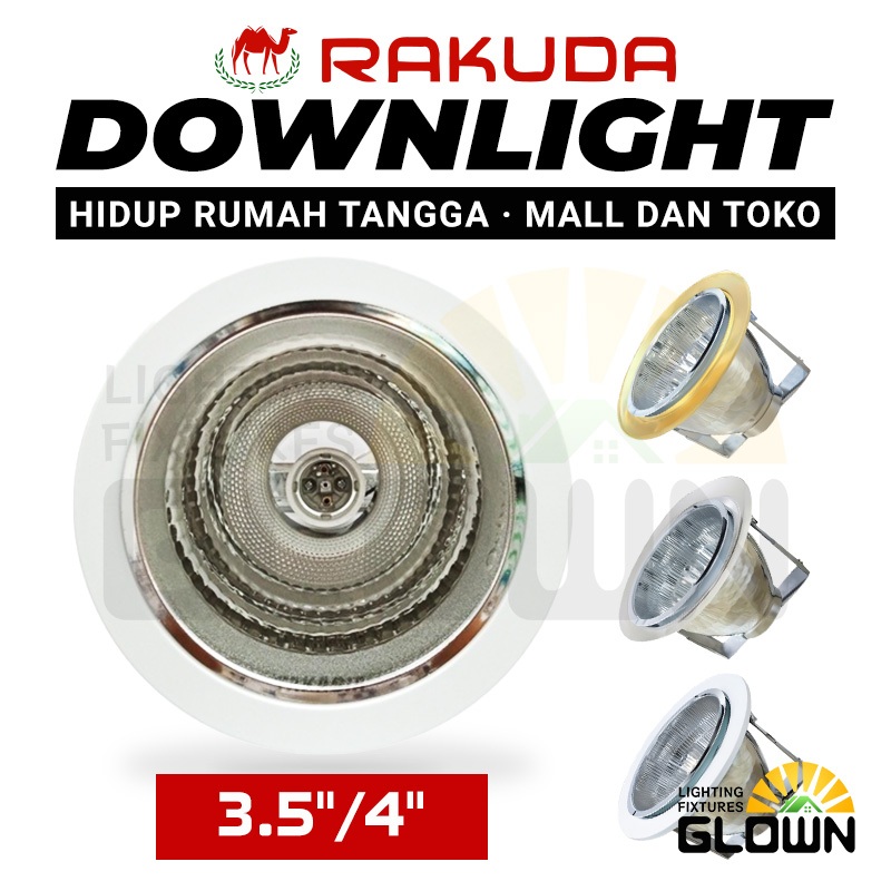 Jual Kap Lampu Downlight 3.5 inch Fitting Lampu Downlight 4 inch Kap Lampu Plafon Rumah Lampu ...