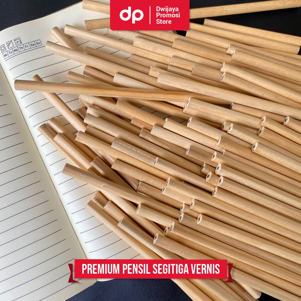 Jual Pensil Hotel segitiga Kayu Polos Vernis Pensil Tulis Murah Promosi ...