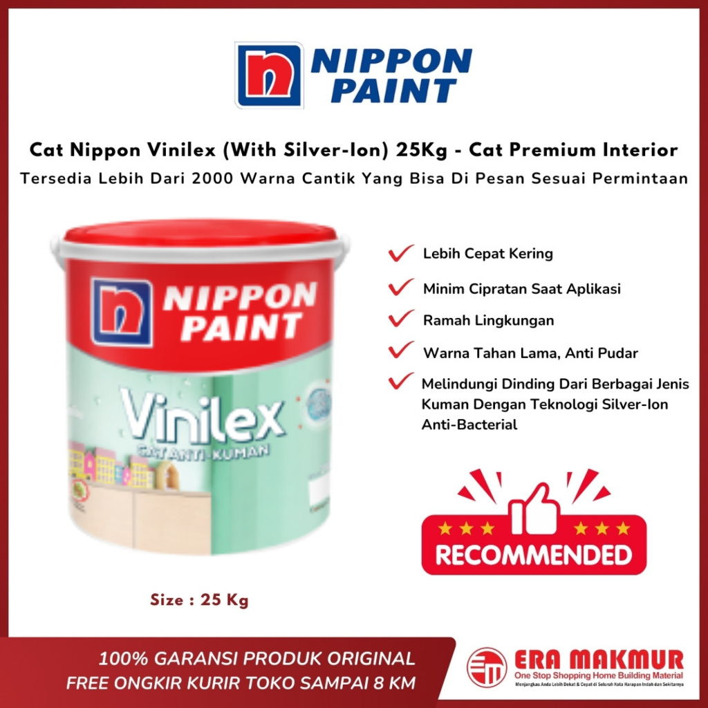 Jual NIPPON PAINT – Cat Nippon Vinilex ( With Silver-Ion ) 25Kg - Cat ...