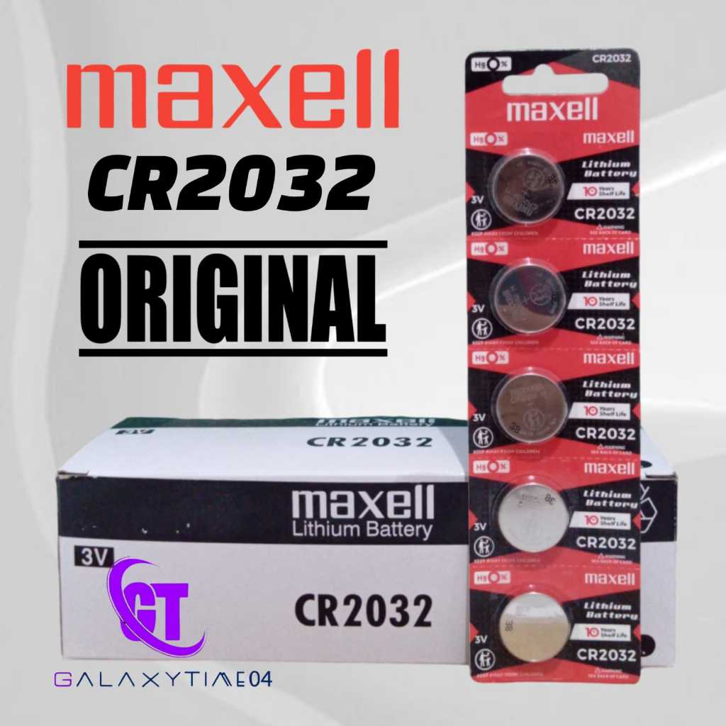 Jual Baterai CR2032 Maxell Original Made In JAPAN Batre CR 2032 Lithium Battery 3V Batere CMOS ...