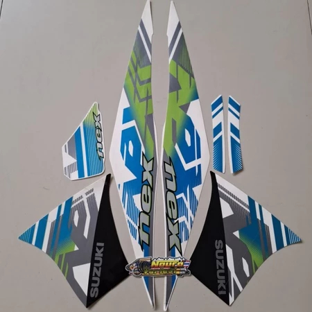 Jual Striping Suzuki Nex 2018 2019 2020 biru putih stiker standar motor ...