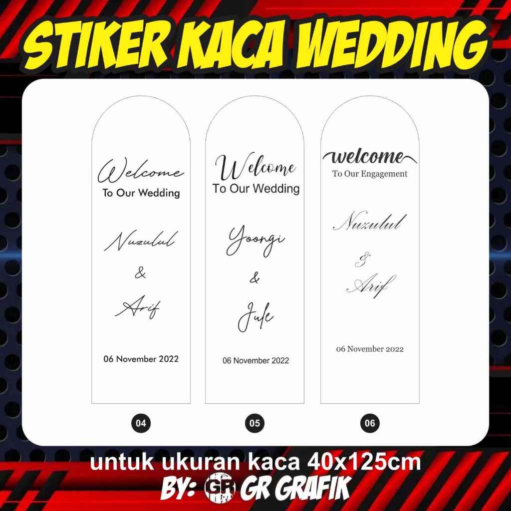 Jual Kaca Wedding STIKER untuk Ukuran 40x125cm | Shopee Indonesia