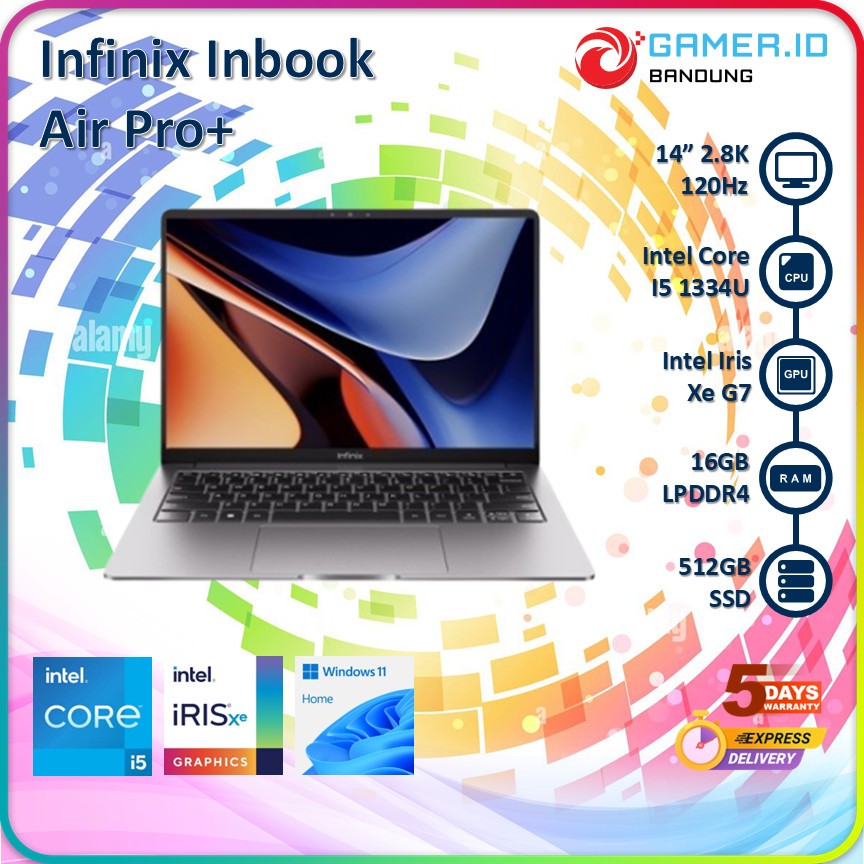 Jual INFINIX INBOOK AIR PRO+ I5 1334U 16GB 512GB 14" 2.8K OLED 120Hz ...
