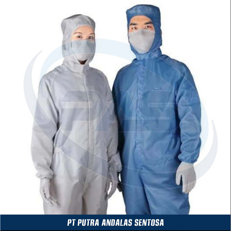 Jual ESD Jumpsuit With Hood / Baju Antistatik Jumpsuit Cleanroom ...