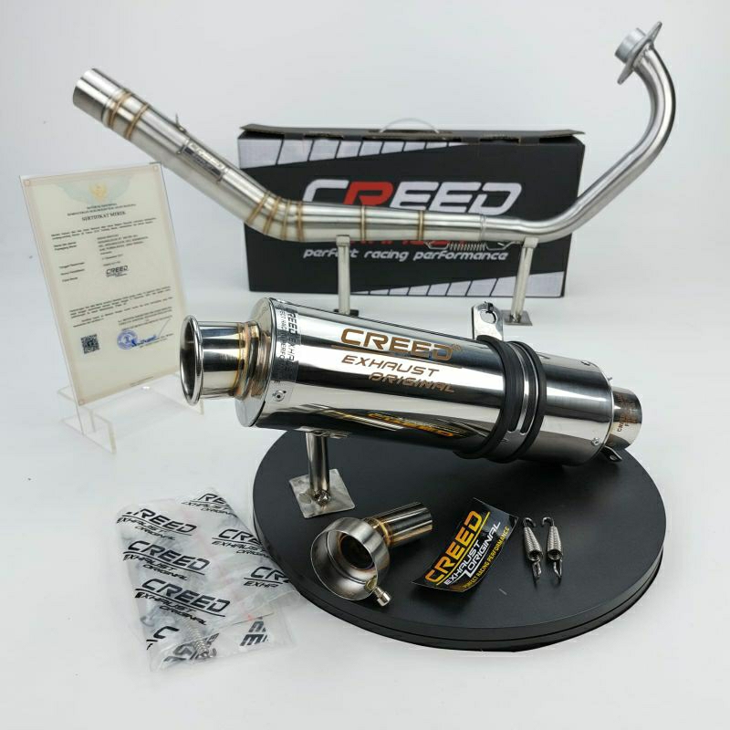 Jual 100% ORI KNALPOT RACING CREED EXHAUST UTK Satria FU/VIXION/JUPITER ...