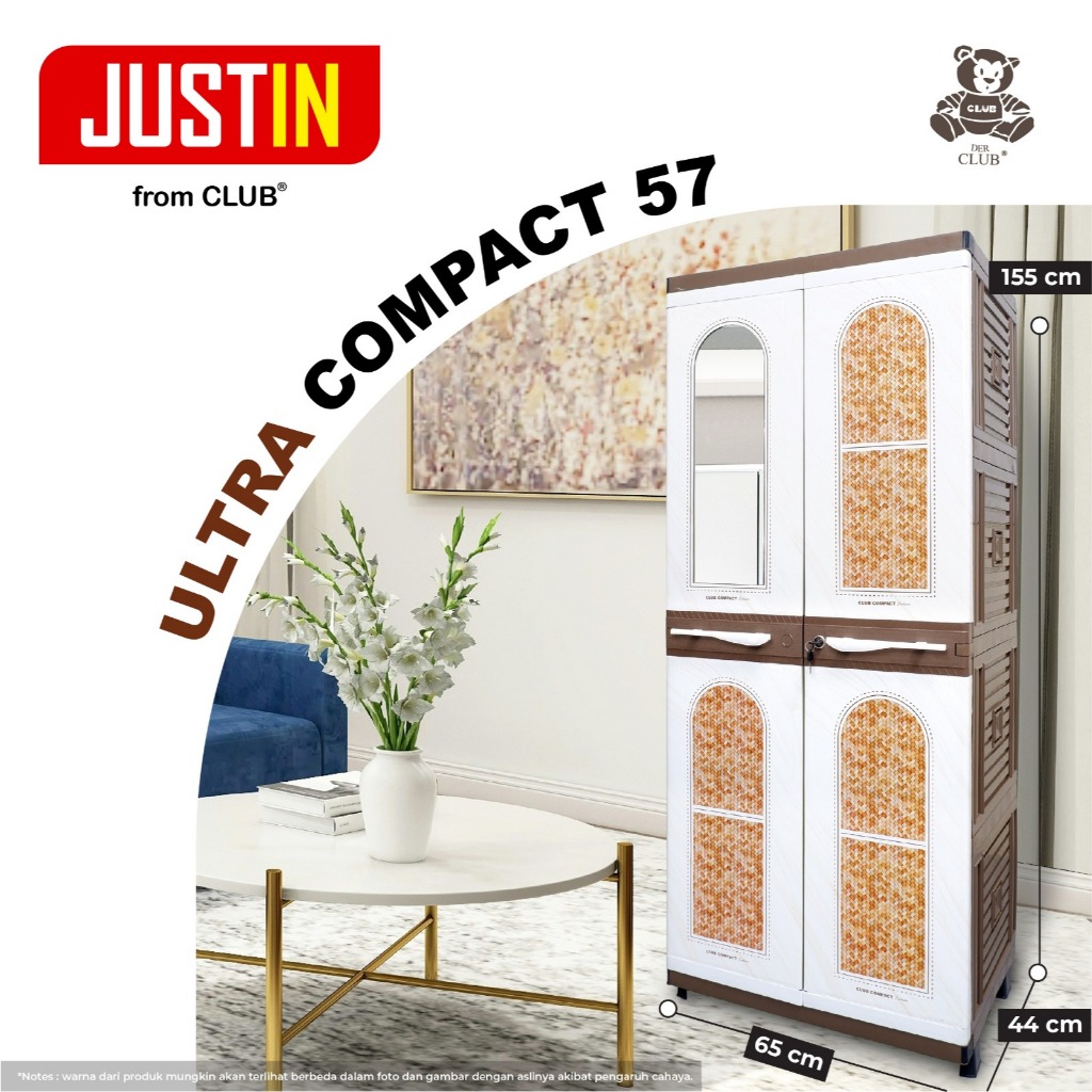 Jual JUSTIN Ultra Compact - Kabinet Plastik Susun 4 - Lemari Minimalis Serbaguna - Lemari ...