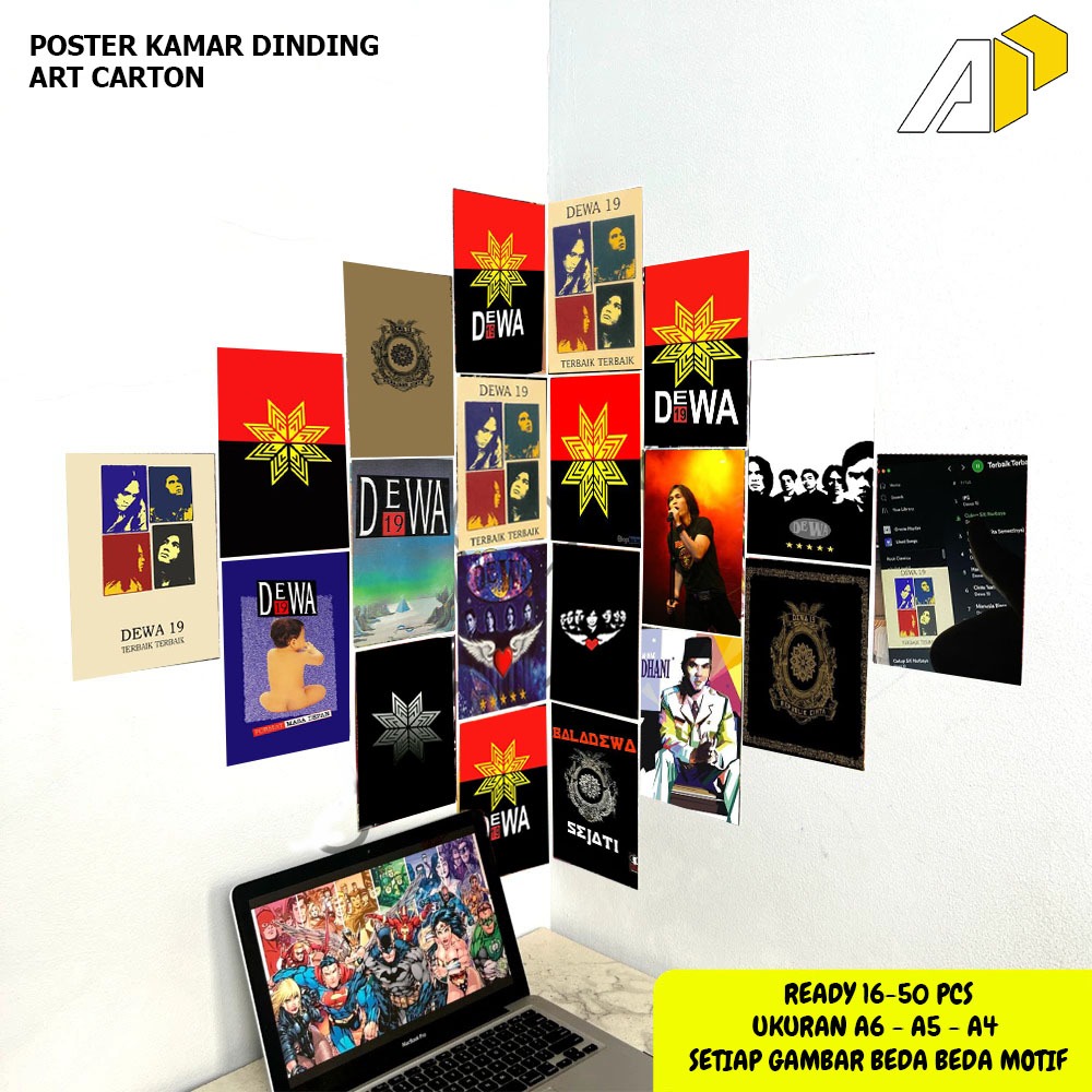 Jual Poster Dinding Kamar Gambar Dewa 19 / Poster Dewa 19 / Hiasan ...