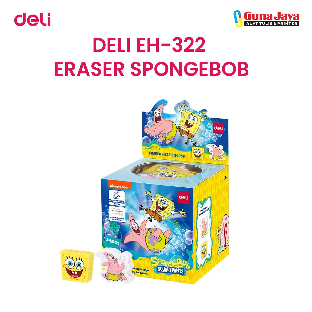 Jual DELI EH-322 ERASER SPONGEBOB | Shopee Indonesia