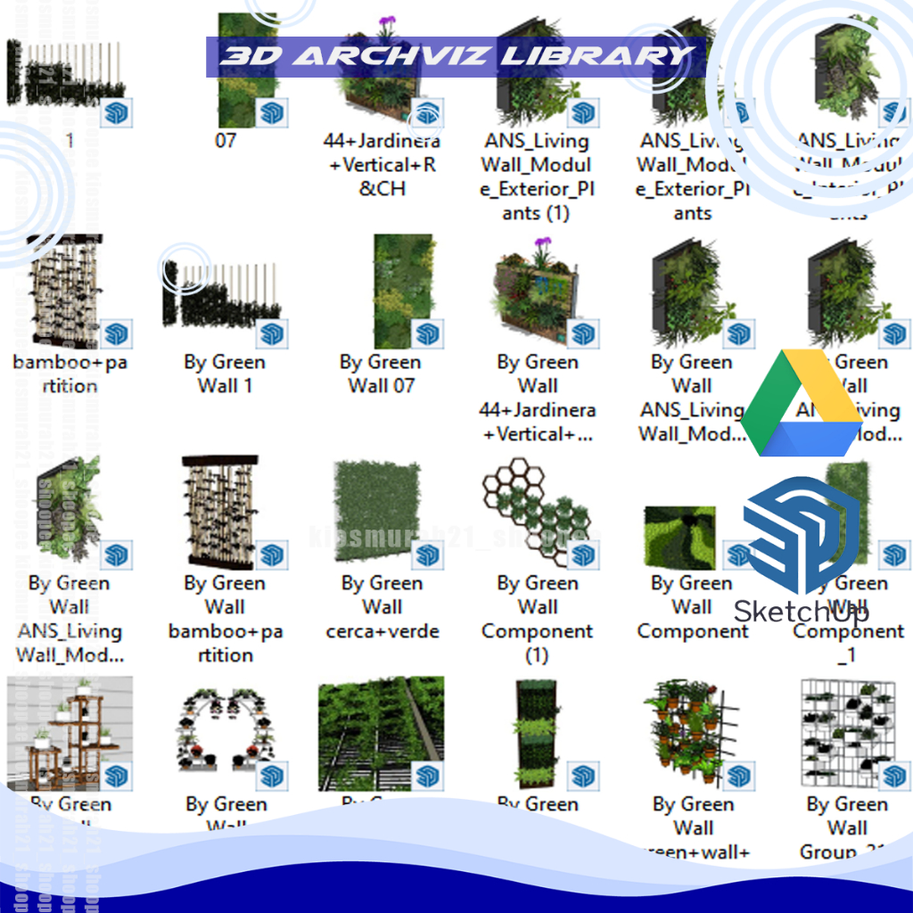 Jual 83 Vertical Garden Sketchup Model Asset Library | Shopee Indonesia
