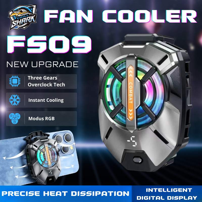 Jual Fan Cooler HP Pendingin HP Digital Display Funcooler Cooling Fan ...