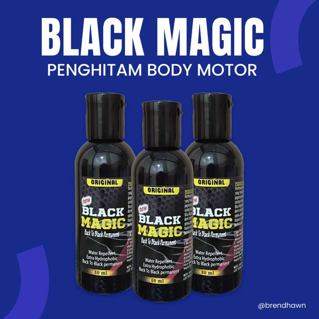 Jual Cairan Penghitam Body Motor Mobil Black Magic Hitam Seperti Baru ...