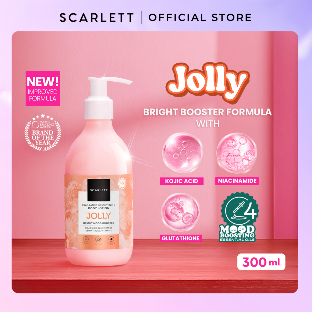 Jual Scarlett Whitening New! Fragrance Brightening Body Lotion Bright ...