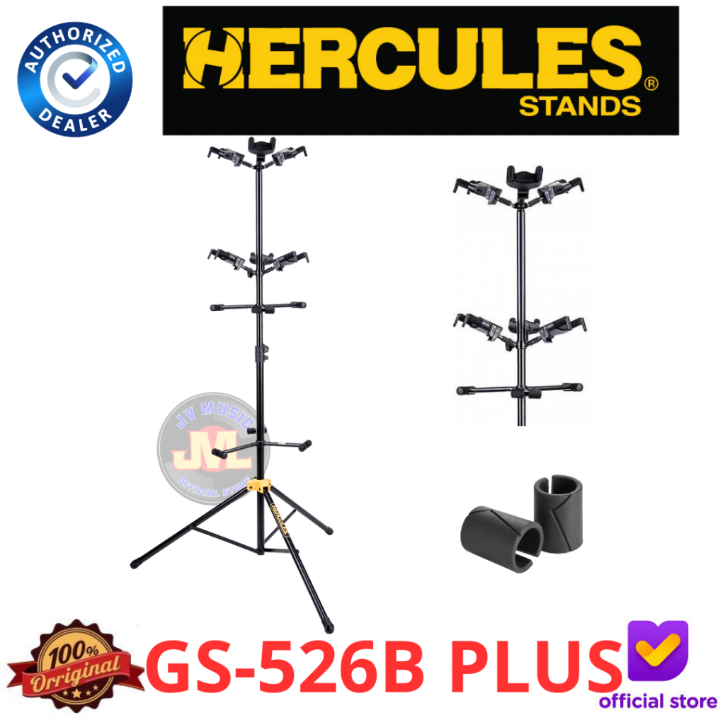 Jual Hercules GS526B Plus 6-Pc Auto Grip System Guitar Stand Hercules ...