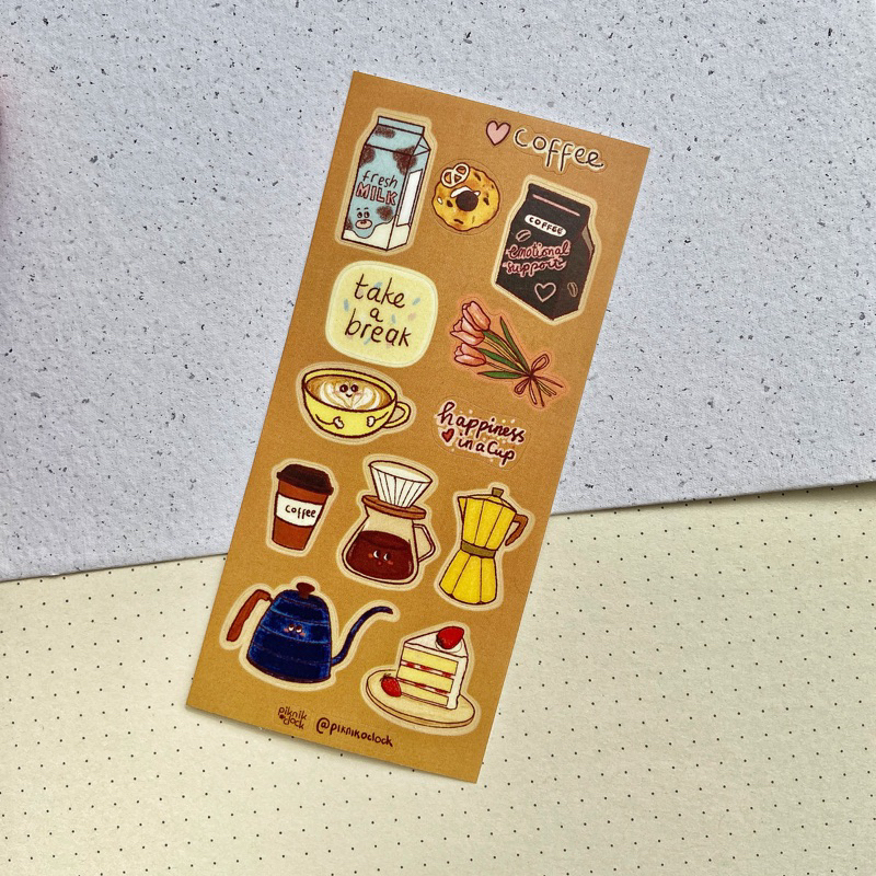 Jual Deco Sticker Sheet - Coffee / Kopi | Shopee Indonesia