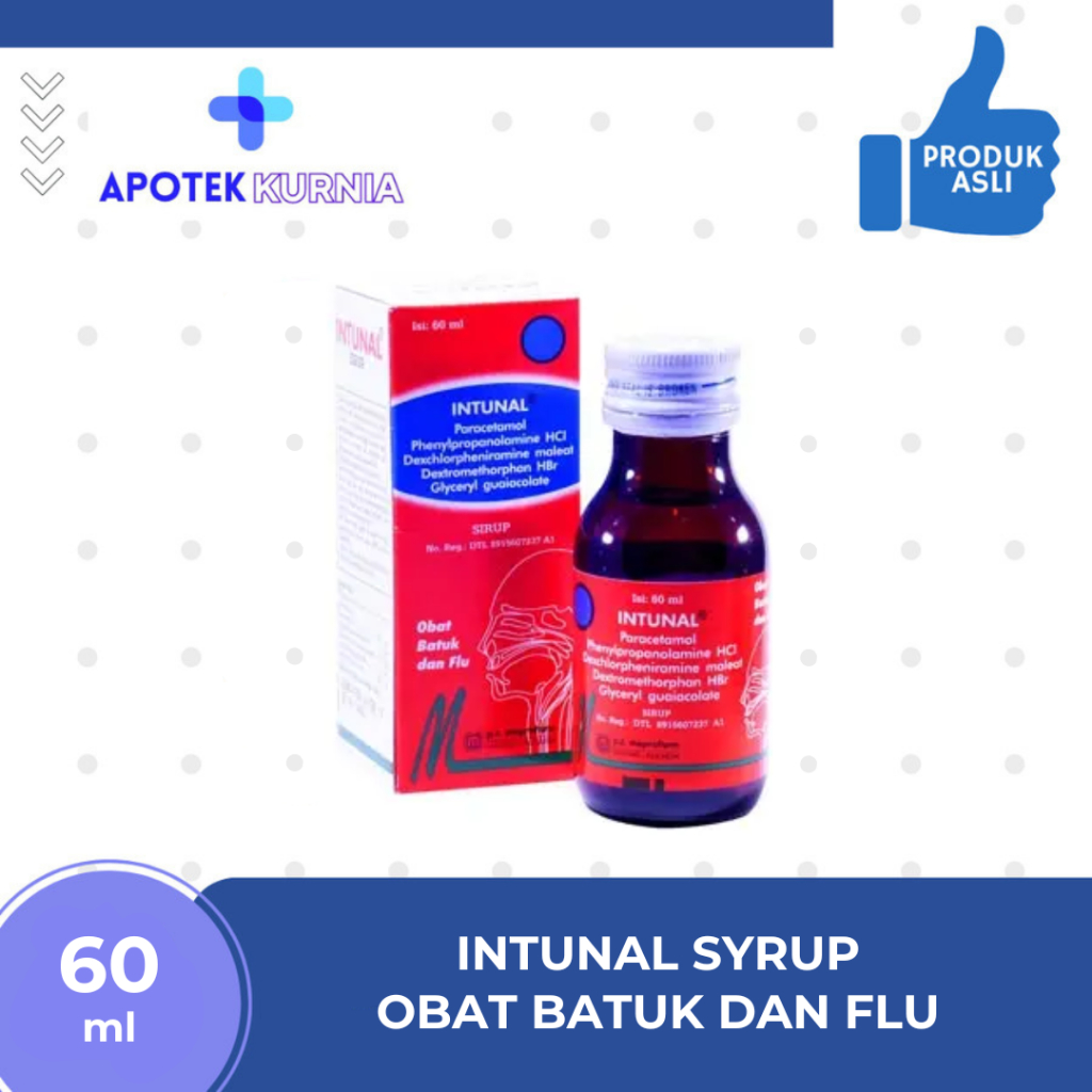 Jual INTUNAL SYRUP - OBAT BATUK DAN FLU - 60ML | Shopee Indonesia