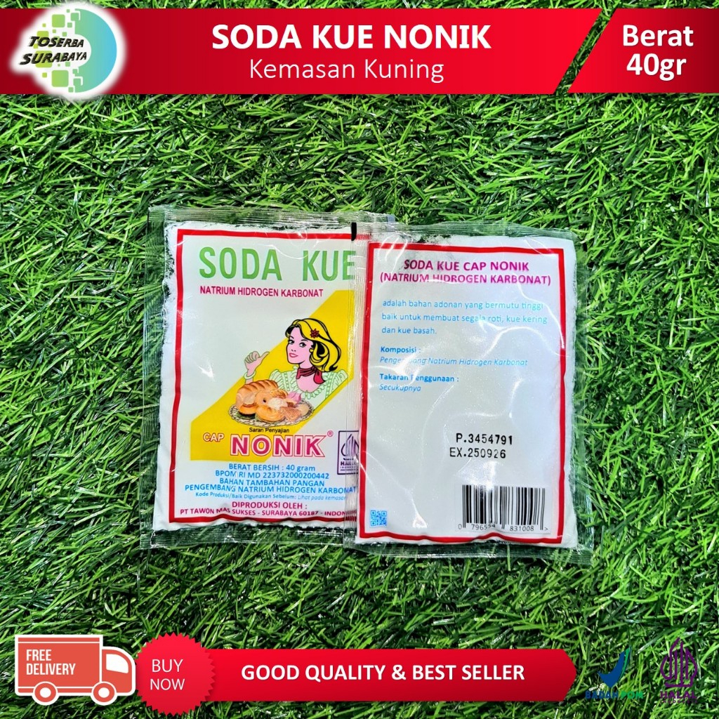 Jual Soda Kue Nonik (Kemasan Kuning) Sachet 40gr | Shopee Indonesia
