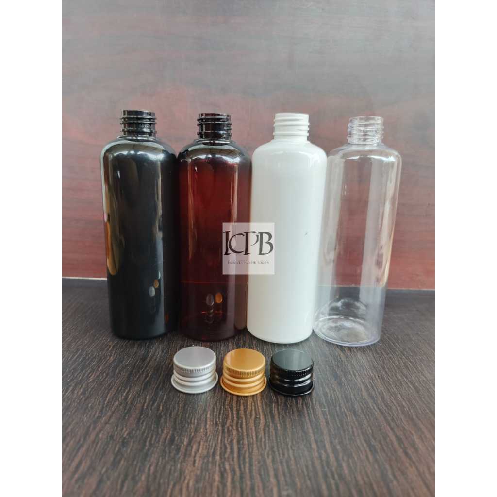 Jual Botol BR 250 ml N24 Clear, Hitam dan Putih PET, Tutup Screw Aluminium Silver, Gold dan ...