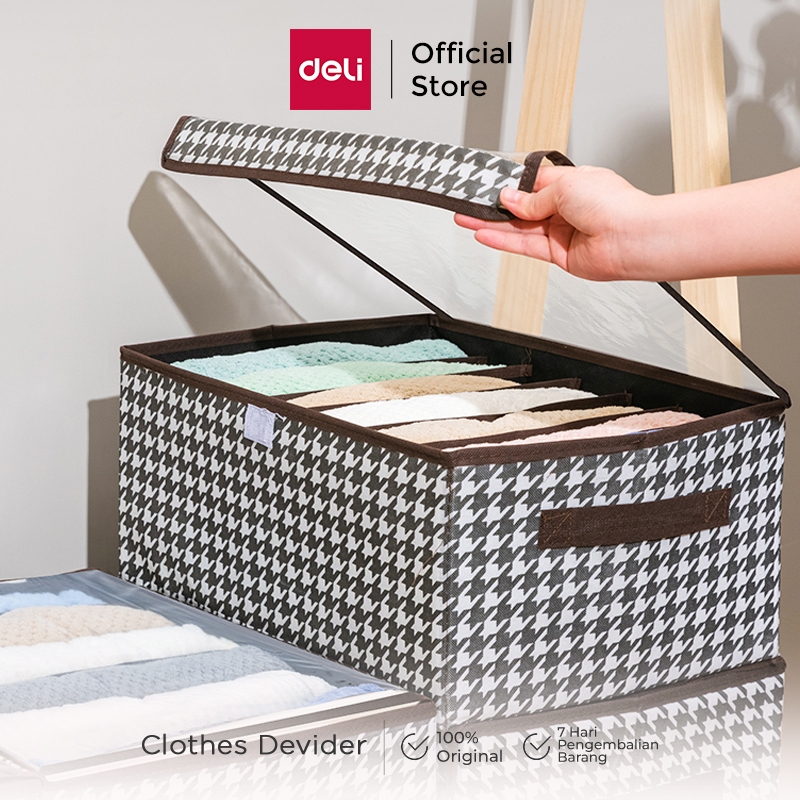 Jual Vusign Clothes Storage Box Lipat Sekat dengan Tutup / Kotak Tempat ...