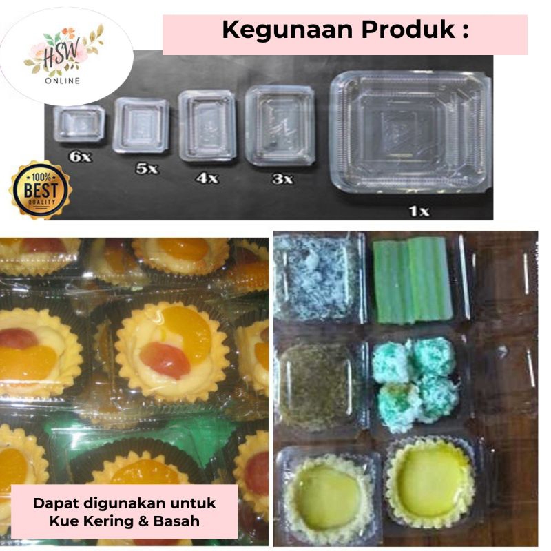 Jual Mika Plastik Makanan Box Kotak Mika Bening Tebal Wadah Penyimpanan ...