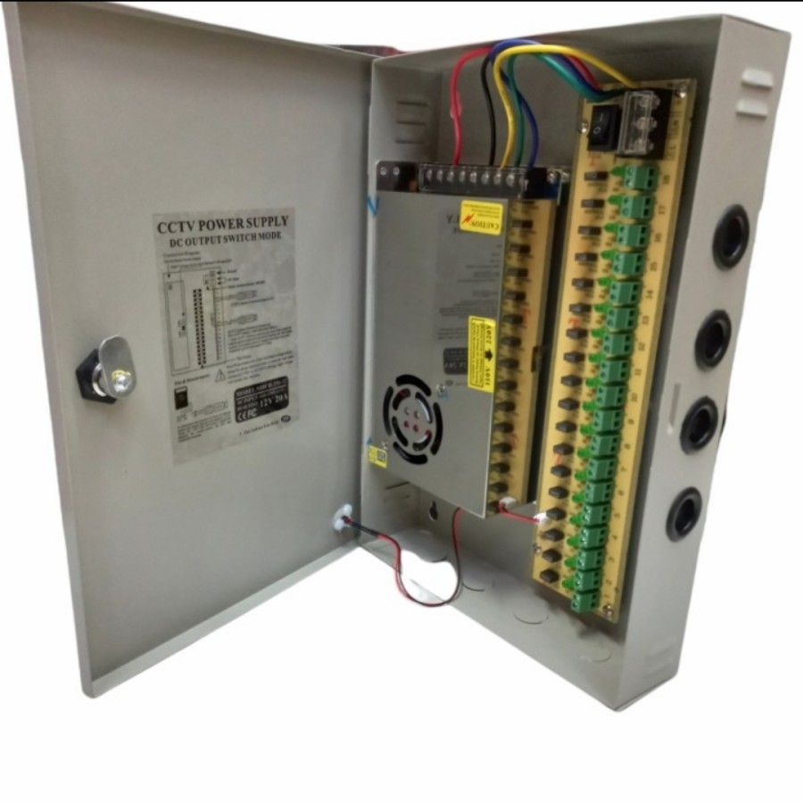 Jual Power Supply 12V 10A / 20A / 30A Box PSU CCTV Power Suply - 10A ...