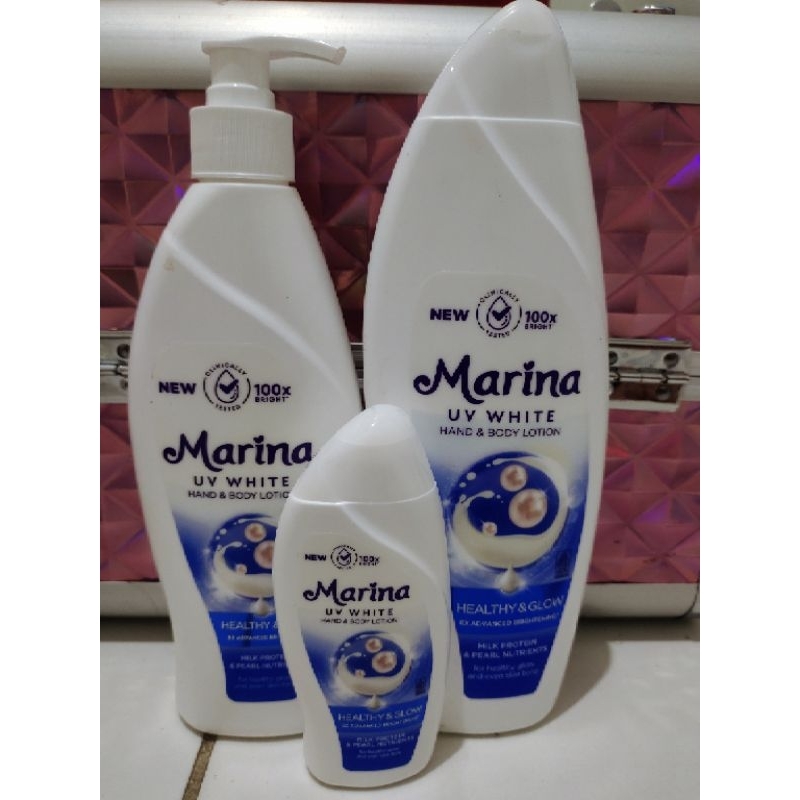 Jual Marina uv white handbody & body Lotion healthy&Glow 8x advanced ...