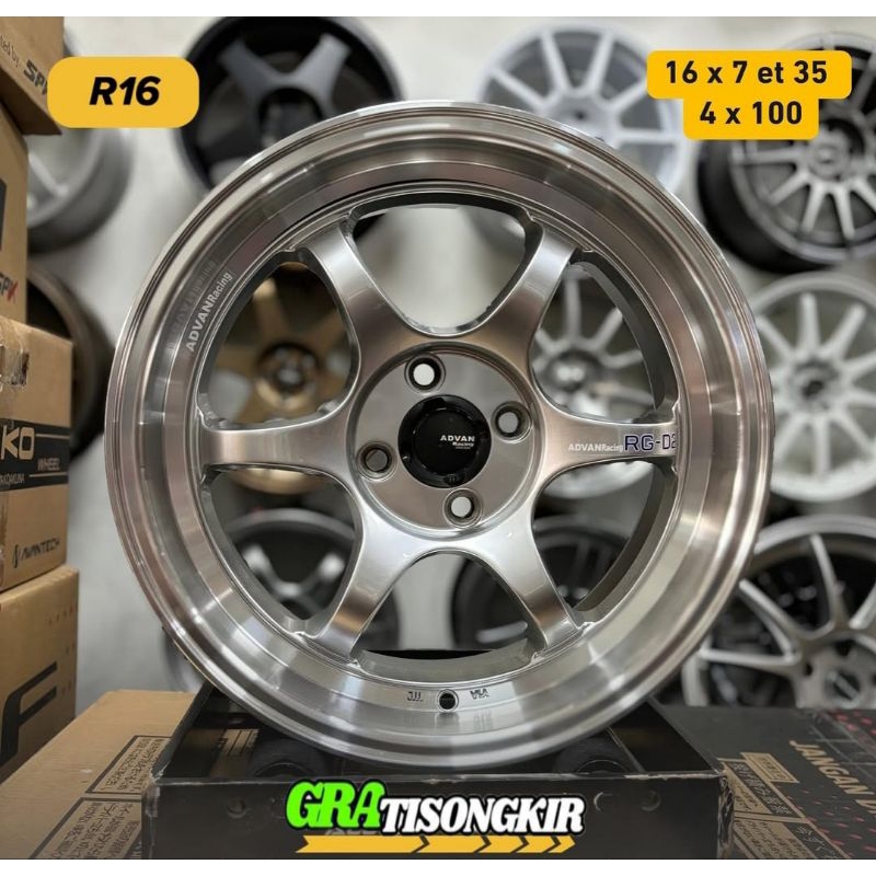 Jual velg racing mobil r16 ADVAN RG D2 PCD 4X100 velg mobil racing ring ...