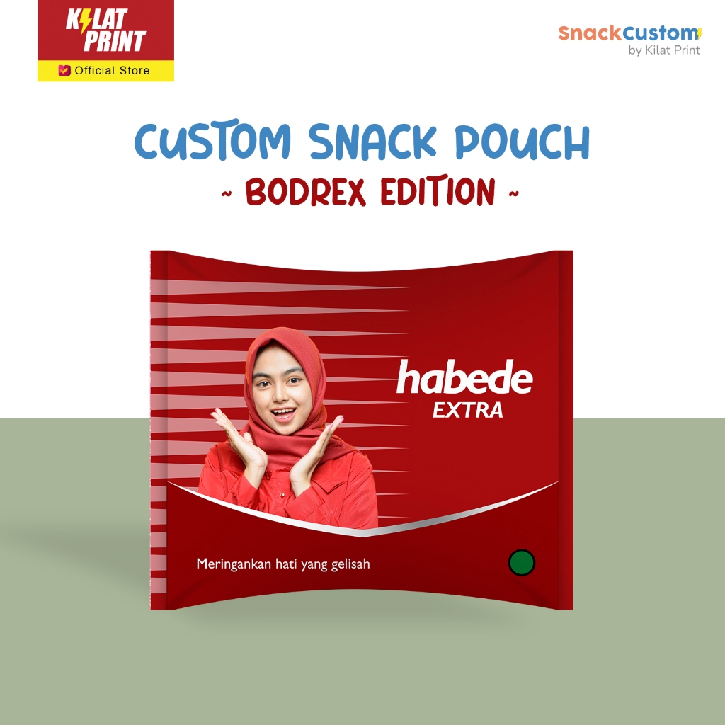 Jual Snack Custom Foto Teks Bungkus Pouch Jumbo Ala Bodrex | Shopee ...