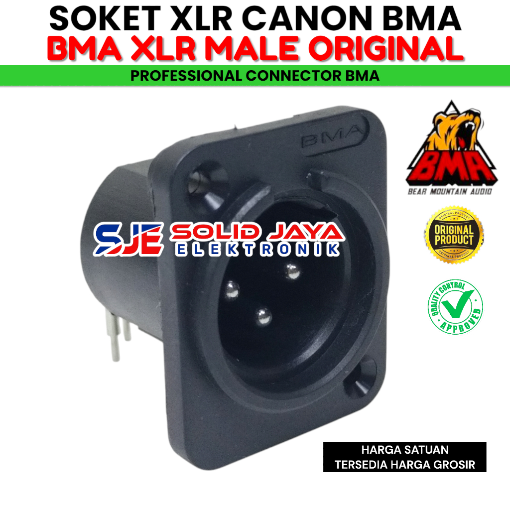 Jual SOKET CANON BMA MALE SOCKET CANON XLR COWO BMA 3 PIN INPUT AUDIO ...