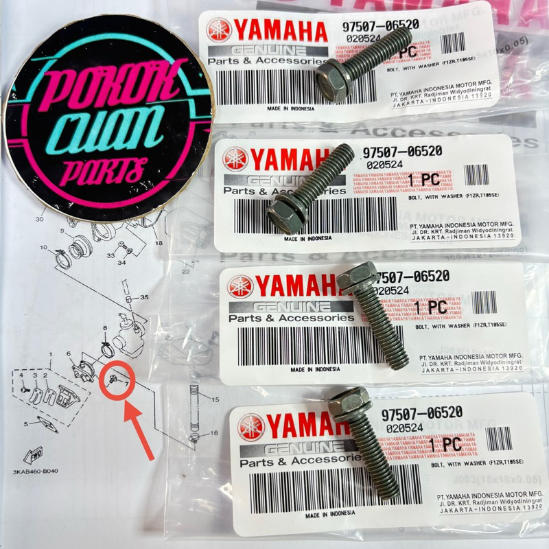 Jual baut intake manifold RX KING SPECIAL RXKING RXK RXS RXZ RZR DT100 ...