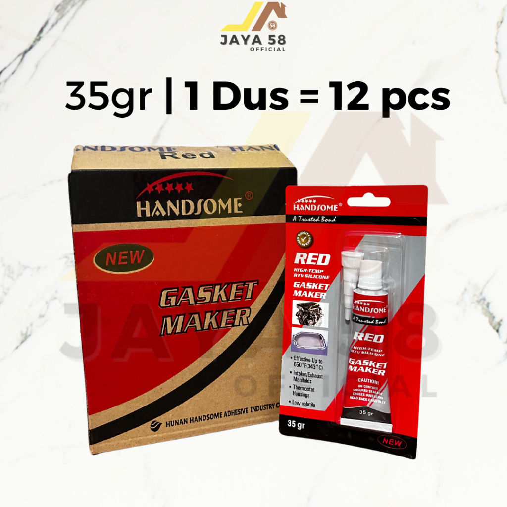 Jual [Isi 12 pcs] Grosir Lem Red Silicone Sealant Lem Gasket Maker ...