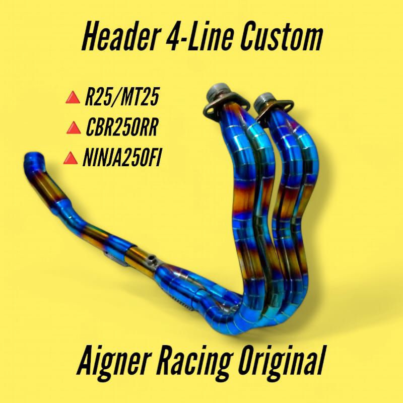 Jual Leheran/Header Cabang 4-Line Custom Knalpot R25/MT25 Inlet 50MM ...